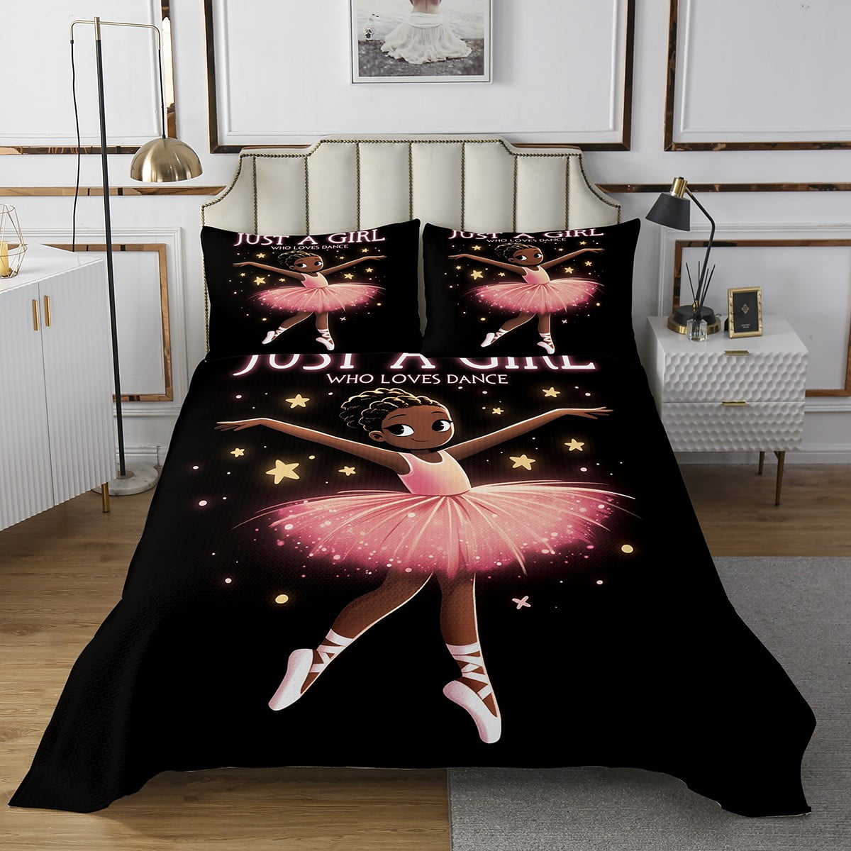 Black Magic Quilt Set Twin Size Little Black Bedspread Little Black ...