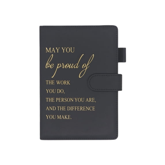 Black Magnetic Closure Notebook Notepad For Office Work Business ...