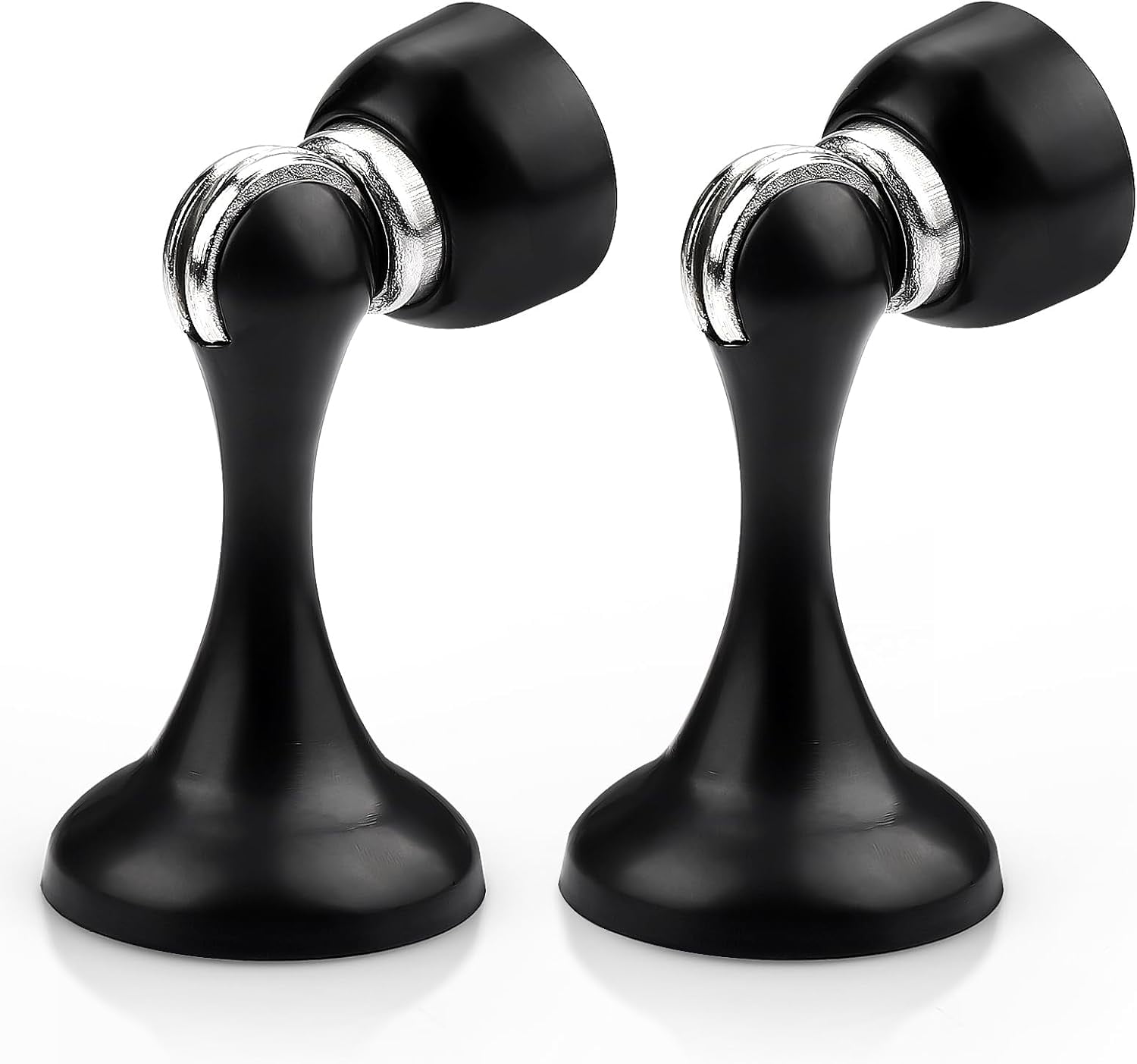 Black Magnetic Door Stoppers for Bottom of Door, Stainless Steel Magnet ...