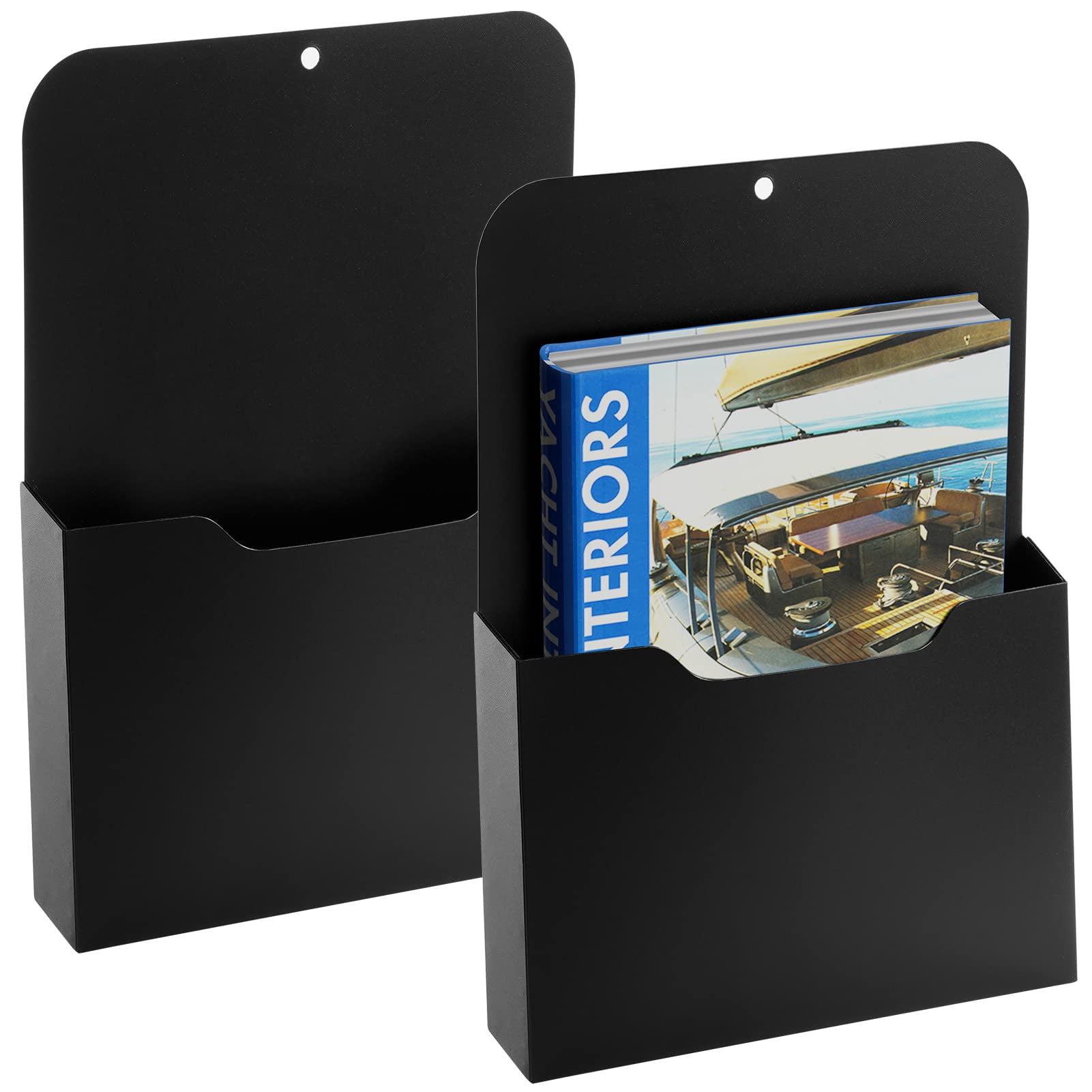 Black Magnetic File Holder - Magnetic Paper Holder, Pocket Organizer ...