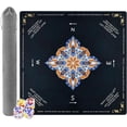 Black Mahjong Mat with Dice Mandala Design American Mahjong Table Cloth ...