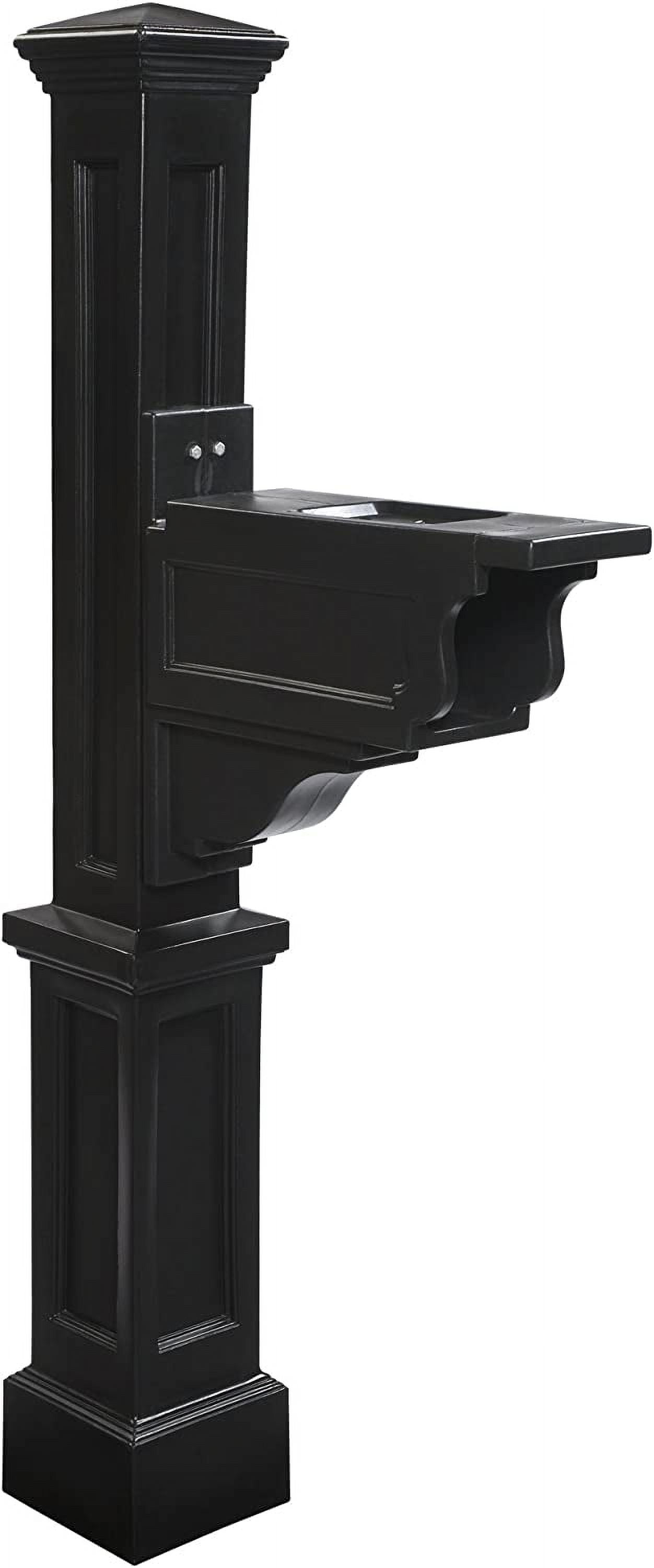 Single Arm Mail Post - Black - 25.5in x 8in x 56.5in - Standard Post ...