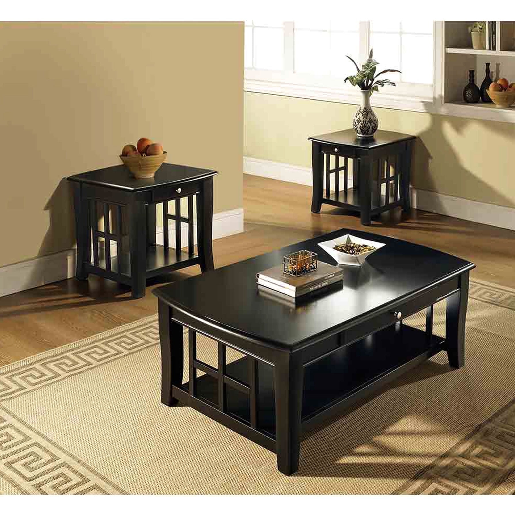 Black Main Color - 3 Piece Table Ensemble - Sunrooms - Bright and ...