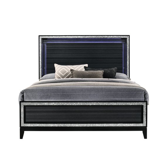 Black Main Color - Sturdy Wood Bed - Bedroom Space - Long - lasting ...