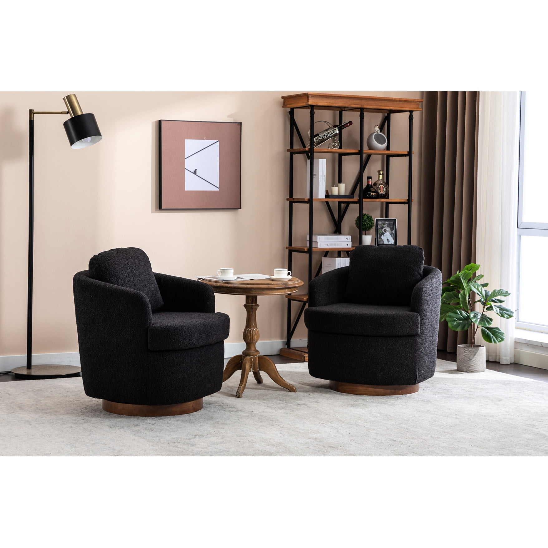 Black Main Color - Swivel Function - Coffee Shop - Quick Assembly ...
