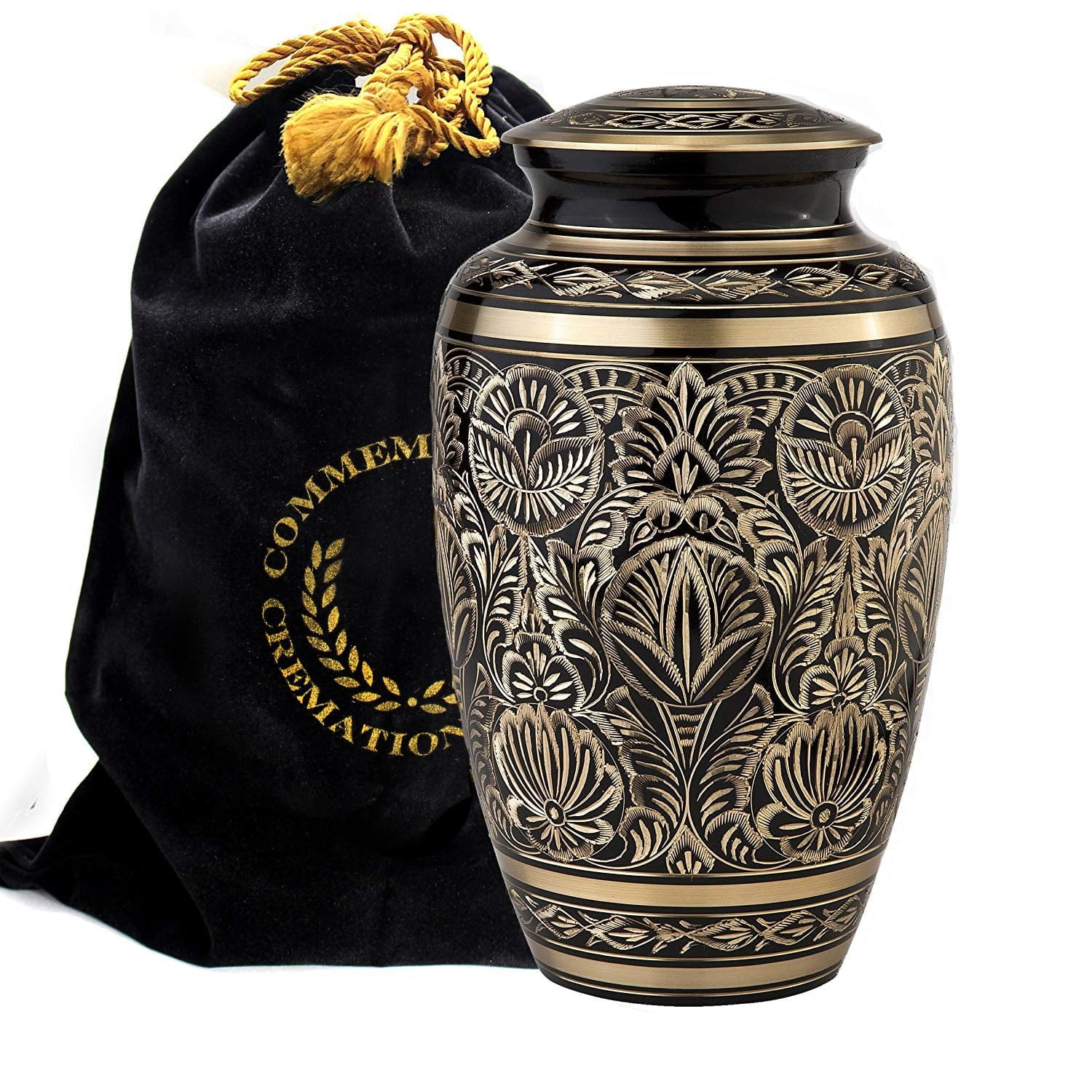 Black Majestic Radiance Cremation Urns for Human Ashes Adult Urns for ...