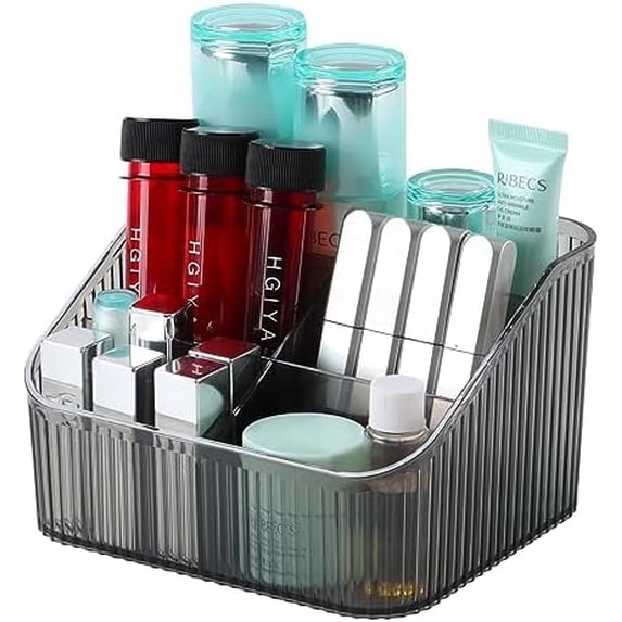 Black Makeup Brush Holder & Organizer for Vanity, Bathroom Countertop ...