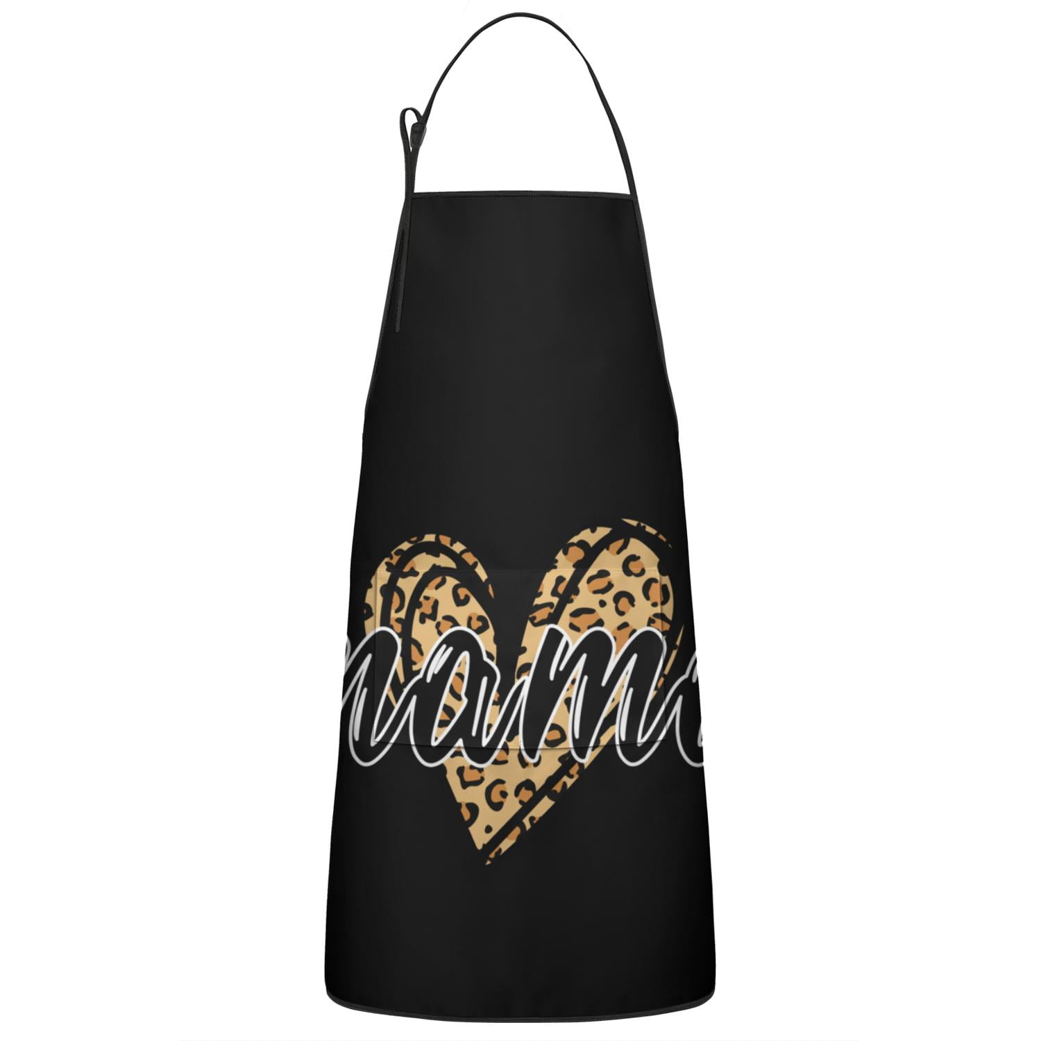 Black Mama Bib Apron with Pocket Chef Aprons Waterproof Bib Aprons for ...