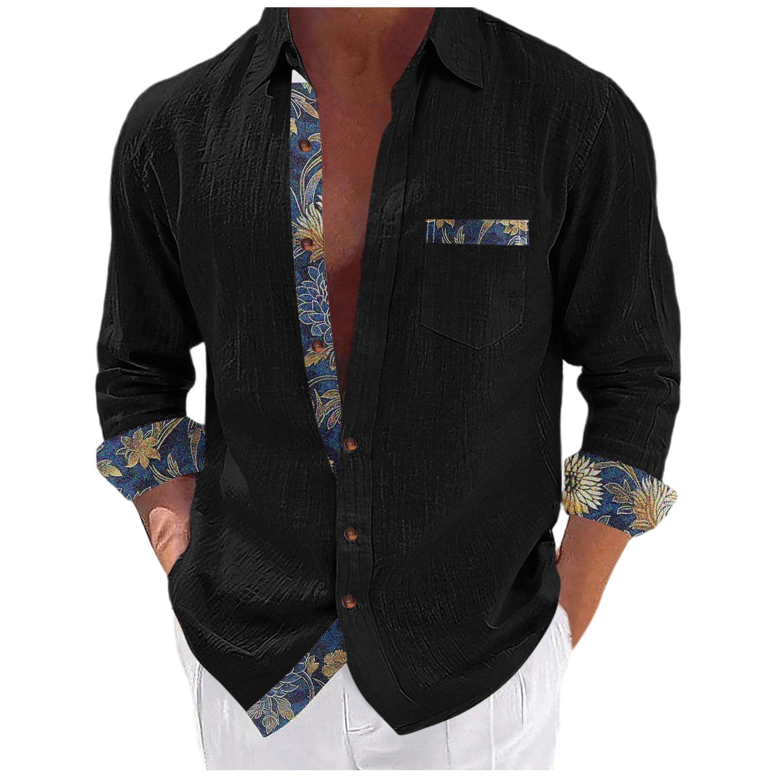 Black Man Brunch Hoods Outerwear for Man Faux Linen with Hood Fall ...