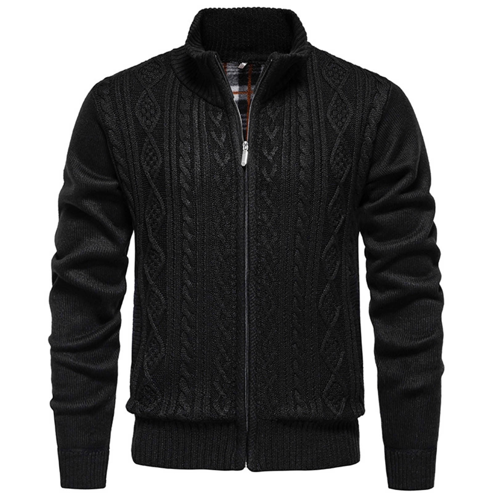 Black Man Long Sleeve Jackets Outfits for Mens Collared Neck Casual ...