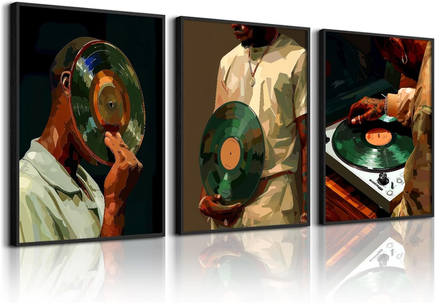 Black Man Wall Art African American Men Canvas Wall Decor Black People ...