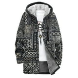 Black Man Warm Thick with Hood Basic Long Hoodies Outfit for Mens ...