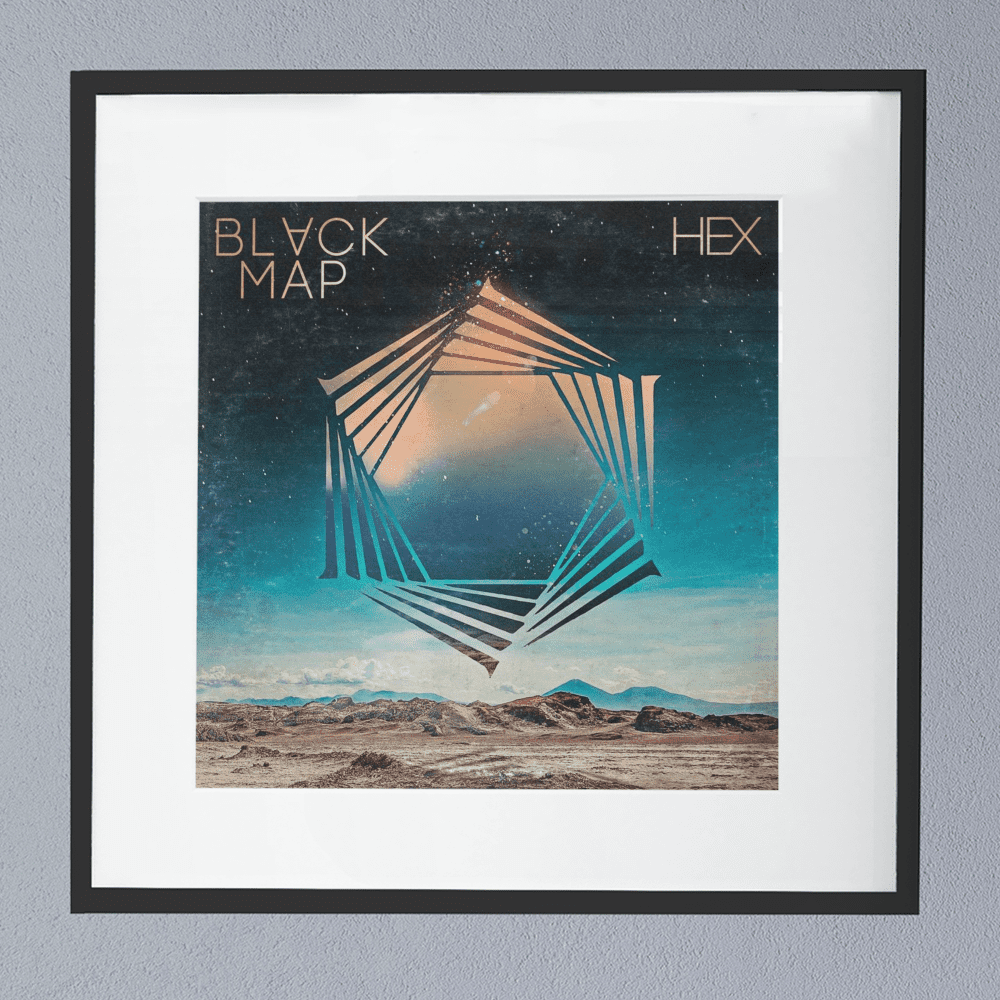 Black Map (Hex) Album Cover Poster - 12"x12" Paper Stock - Walmart.com
