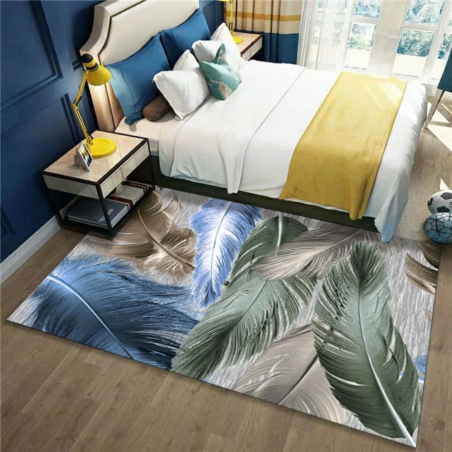 Black Marble 3D Printing Carpets for Living Room Bedroom Decor Area ...
