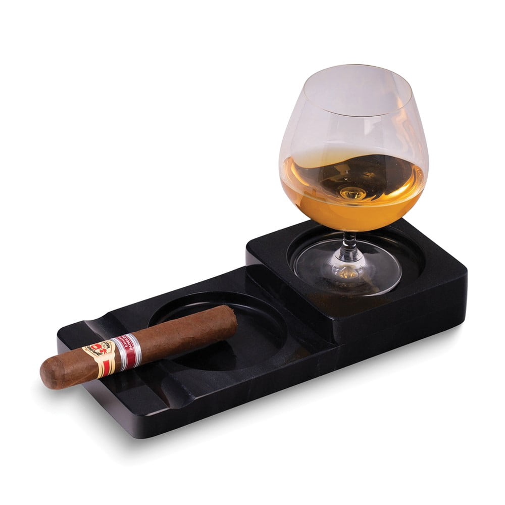Black Marble Cigar Ashtray and Coaster - Walmart.com