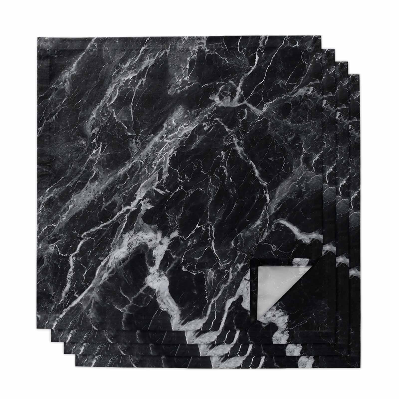Black Marble Cloth Napkins, Vintage Minimalism White Abstract Texture ...