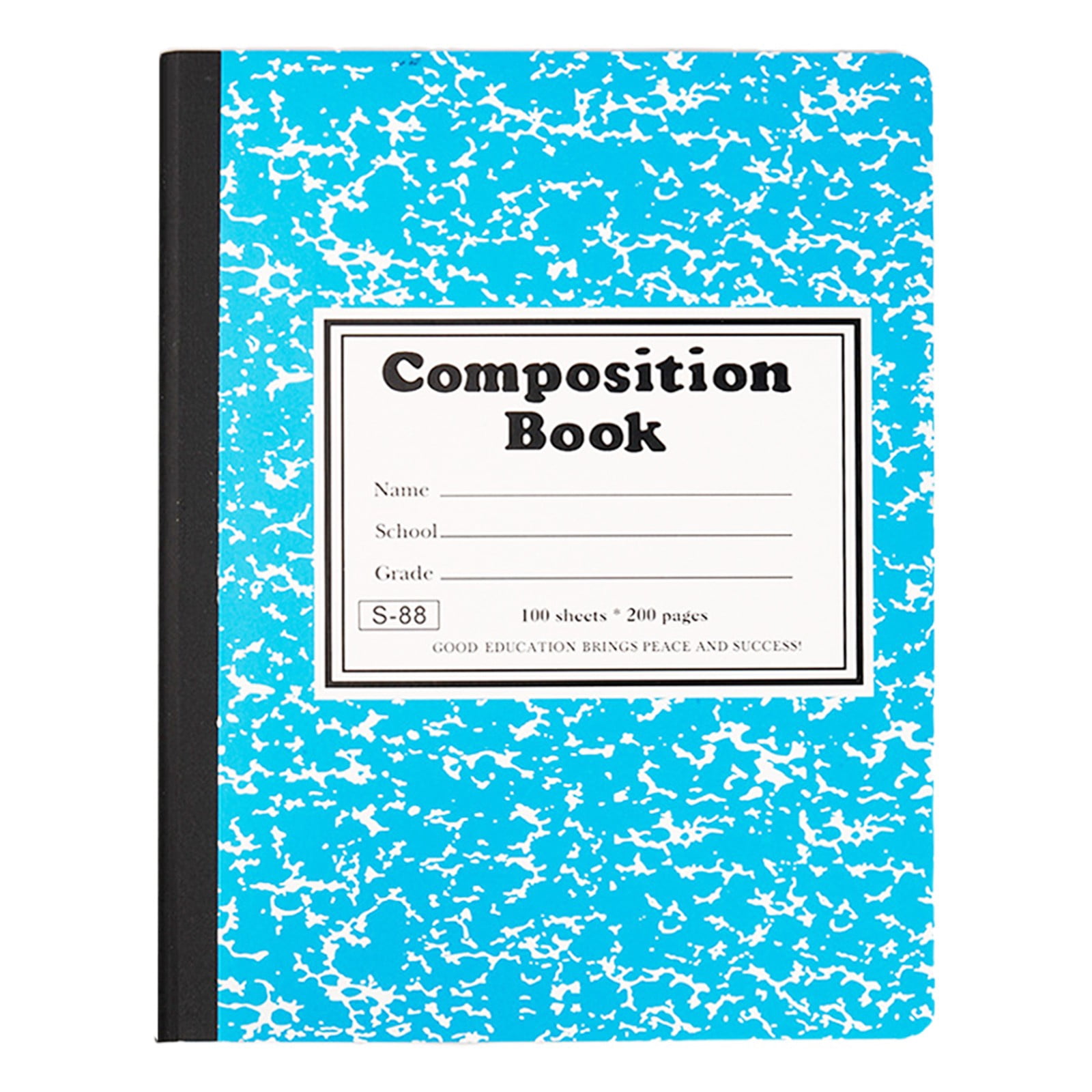 Black Marble Composition Notebook, Wide Ruled Paper, 1 Pack, 9.75" × 7. ...