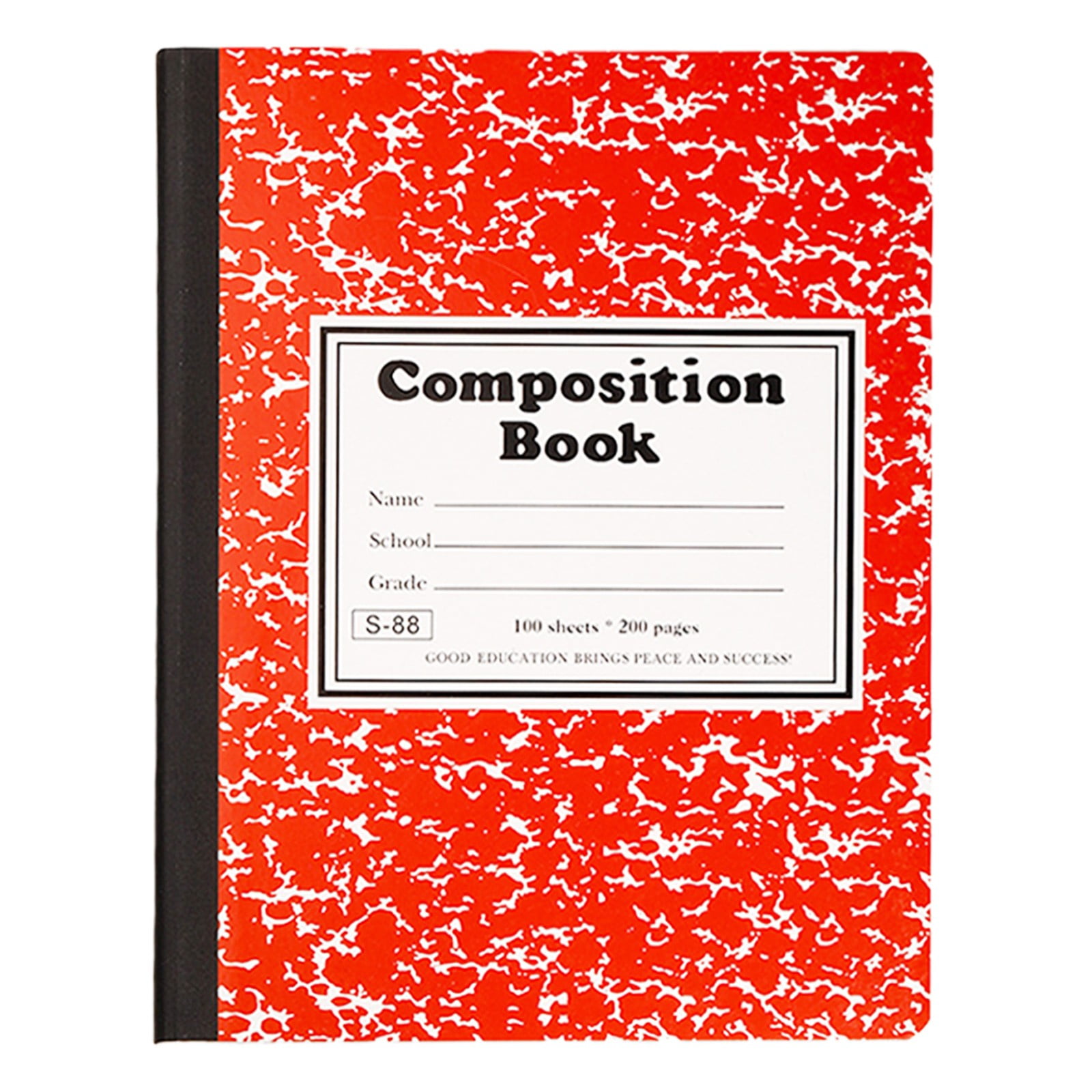 Black Marble Composition Notebook, Wide Ruled Paper, 1 Pack, 9.75" × 7. ...