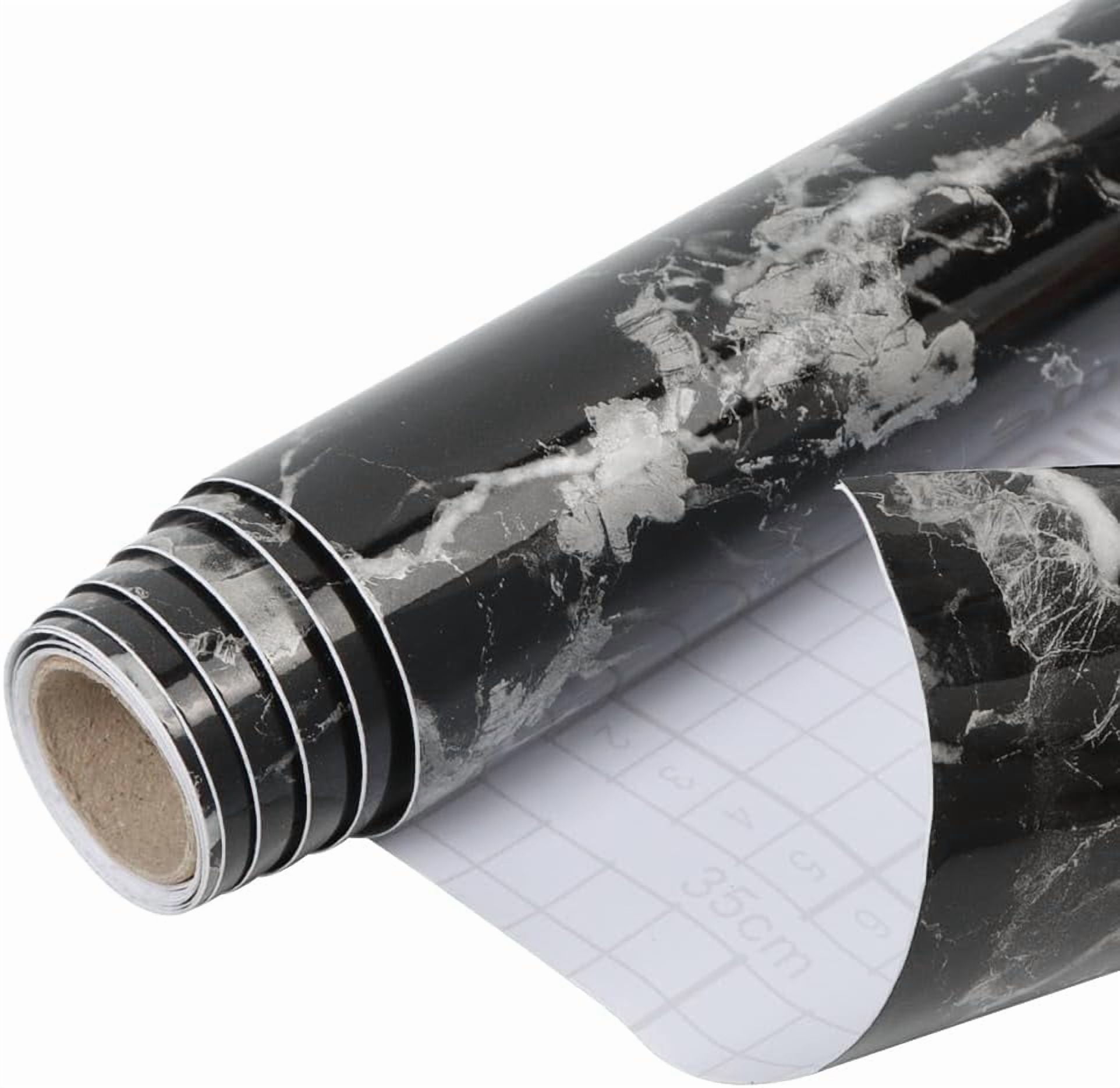 Black Marble Contact Paper, Peel and Black Paper, Self paper (Black ...