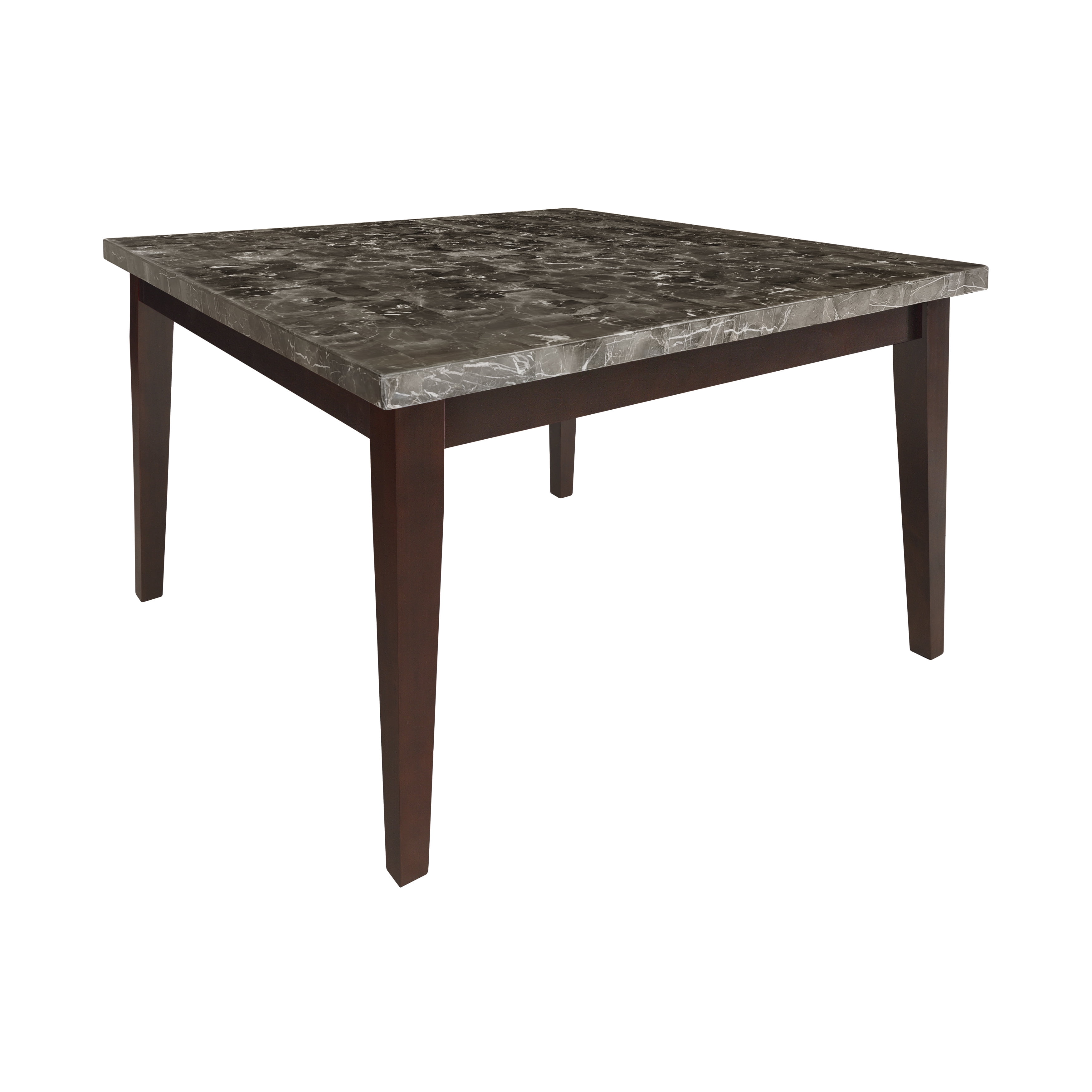Black Marble Counter Height Table - 54 Inch Round Dining Table for 6 ...