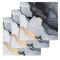 Black Marble Kitchen Dish Towels for Drying Dishes Set of 3, Modern ...