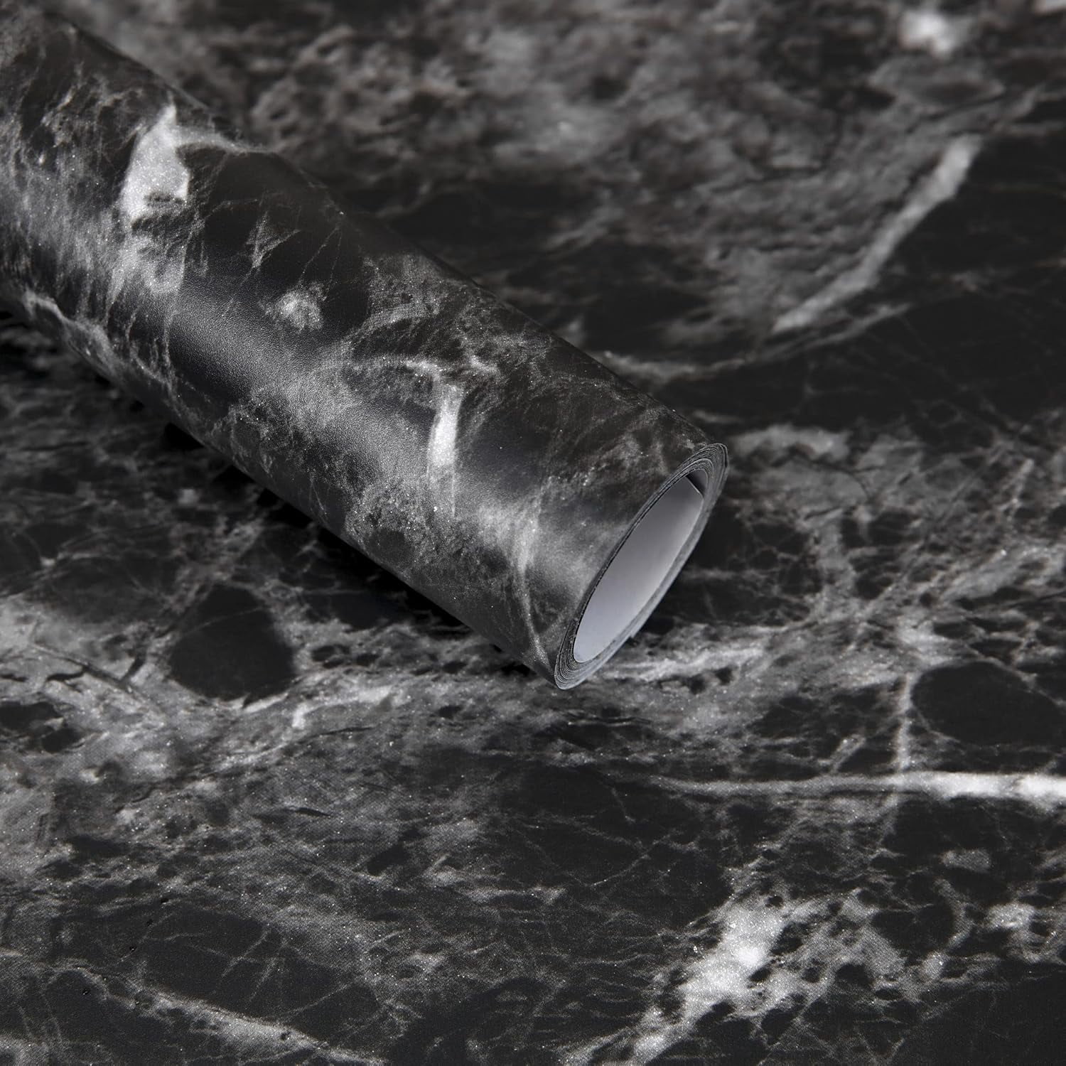 Black Marble Paper 24" x 118" Granite Wallpaper Peel and Countertop ...