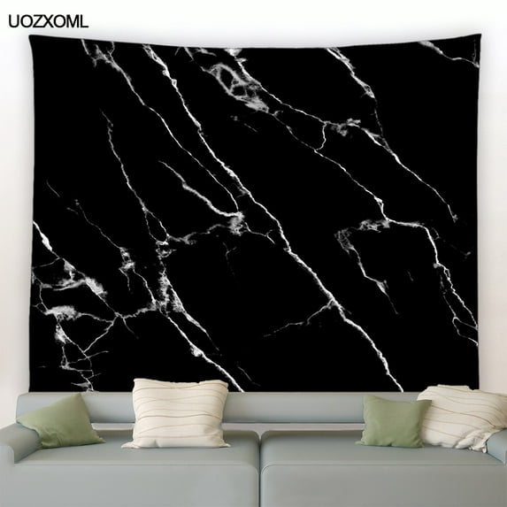 Black Marble Tapestry Grey Gold Line Texture Pattern Creative Design ...