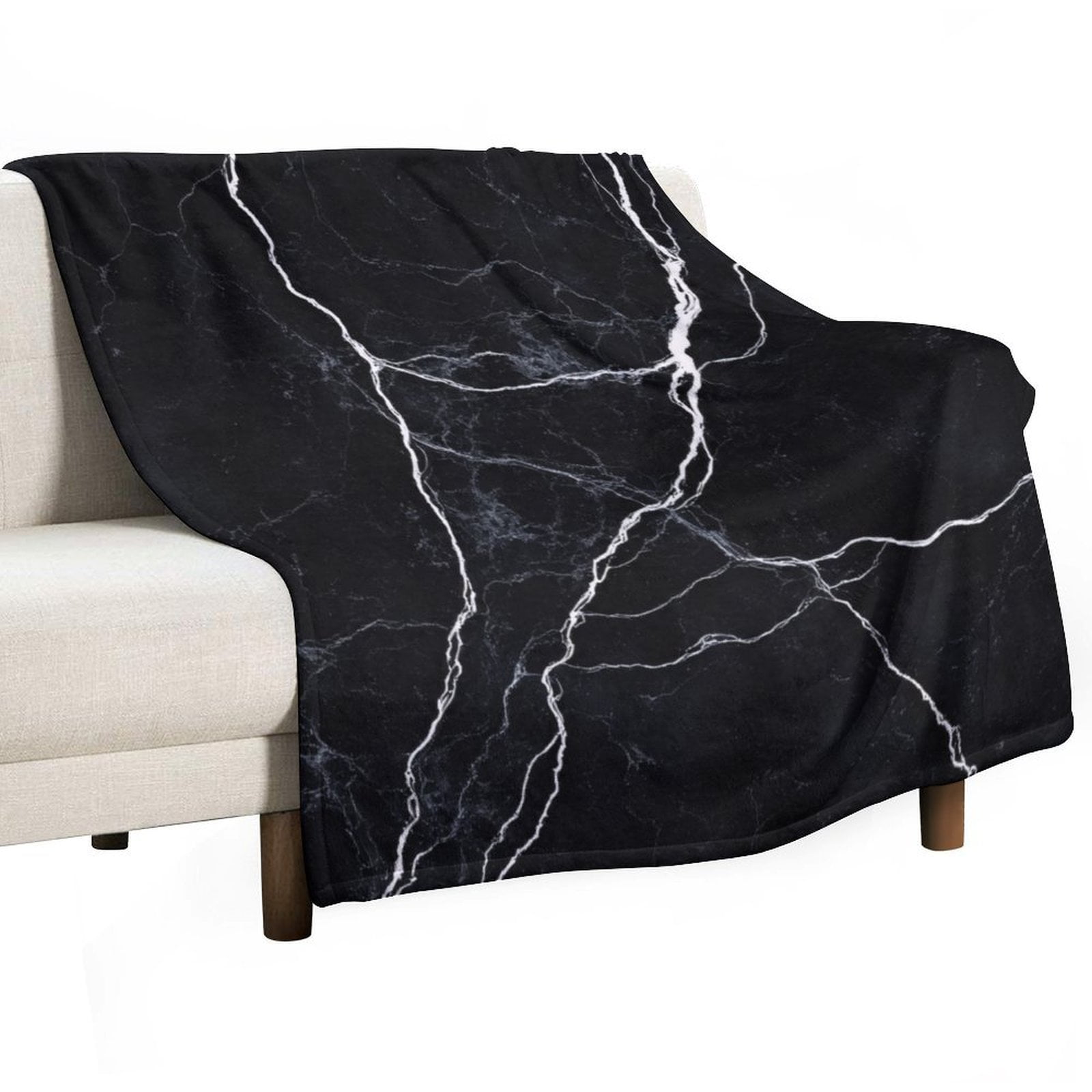 Black Marble Texture Blankets Bedroom Living Room Sofa Throw Blankets ...