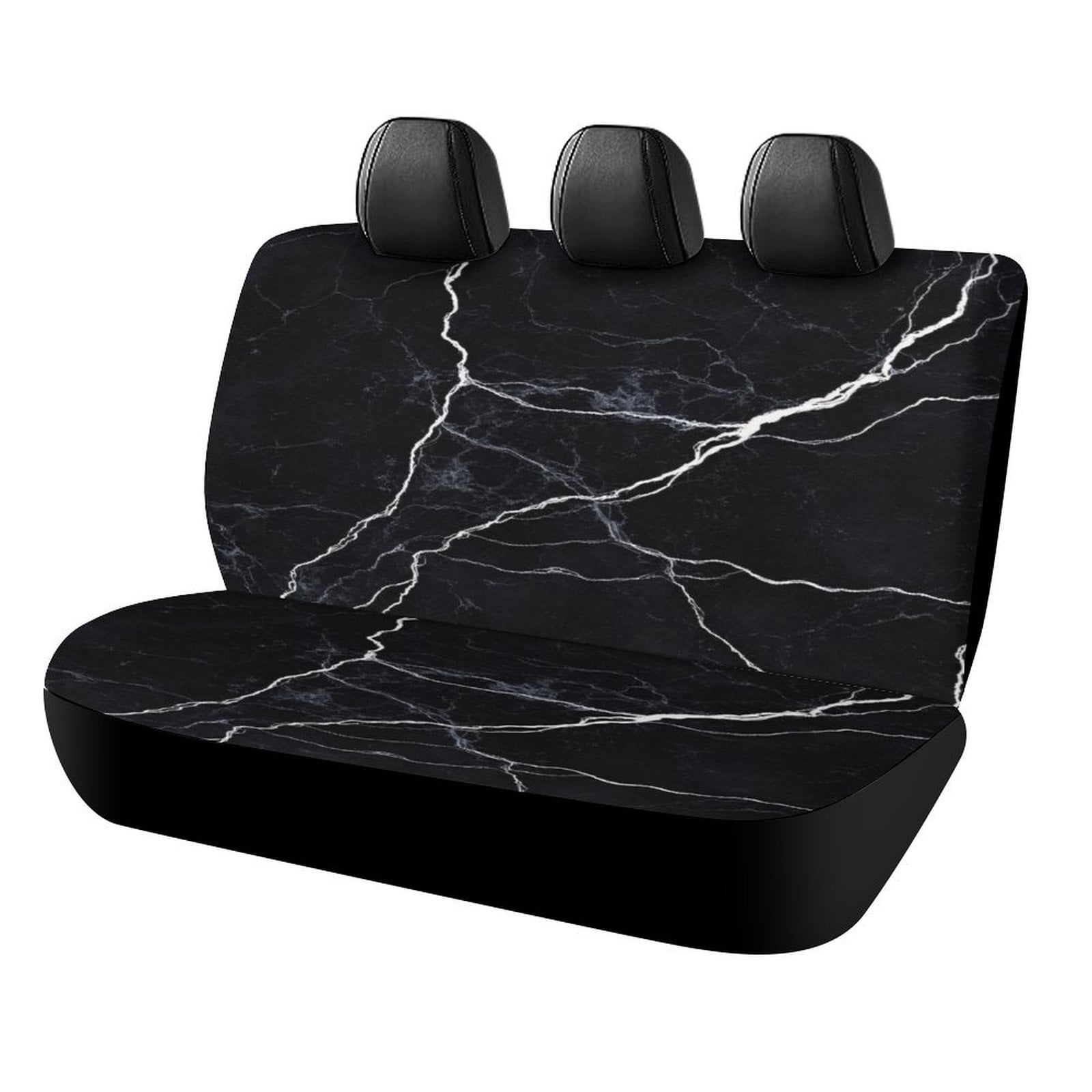 Black Marble Texture Car Rear Seat Covers Back Elastic Flexible Car ...