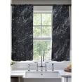 Black Marble Texture Chiffon Sheer Curtains 72 Inches Long Vintage ...