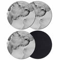 Black Marble Textured Coasters for Drinks,Absorbent Non Slip Rubber ...