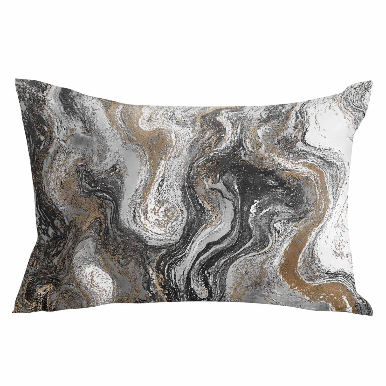 Black Marble Throw Pillow Cover 20 x 30 Inch Decorative Pillow Cover ...