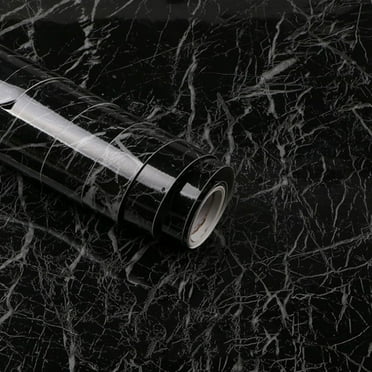 CHIHUT Black Gold Granite Contact Paper Peel and Stick Countertops ...