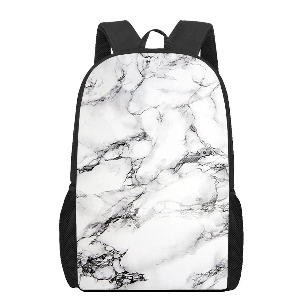 Black Marble with Gold Texture 3D Print Bags for Teenage Casual ...