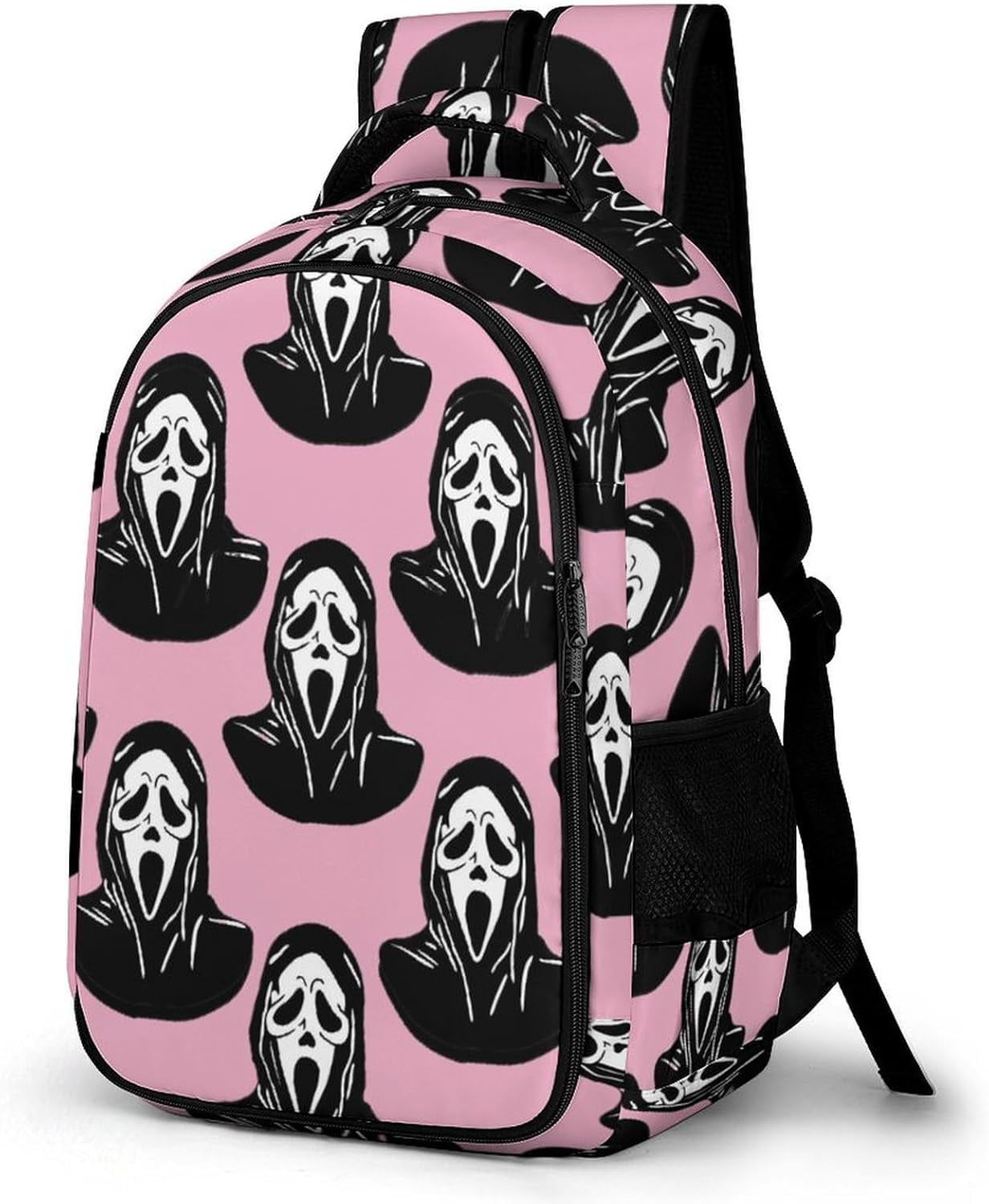 Black Mask Scream Travel Laptop Backpack Funny Ghost Devil Large Casual Daypack Durable Work ...