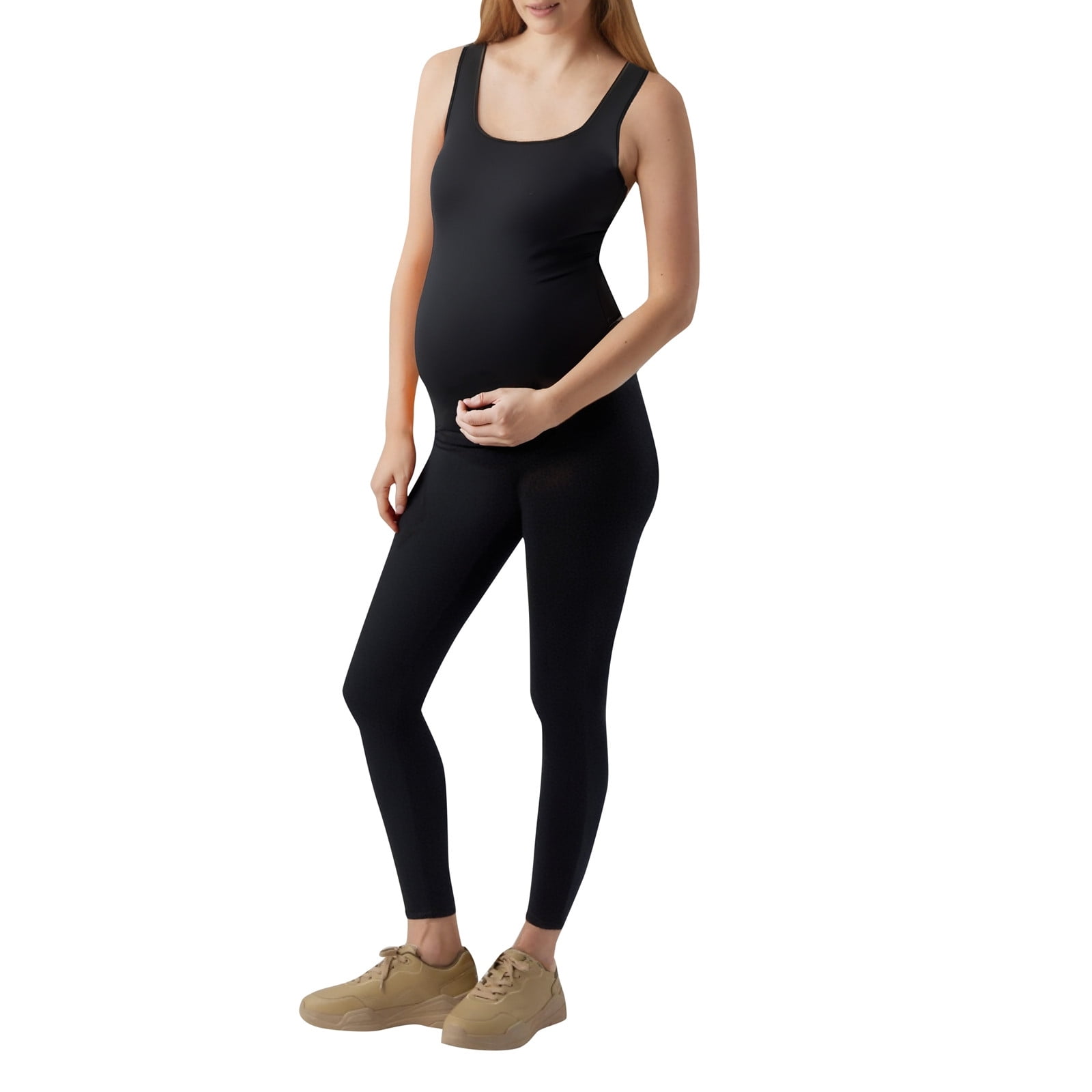 Black Maternity Romper Tight Fitting Lift Casual Outerwear - Walmart.com