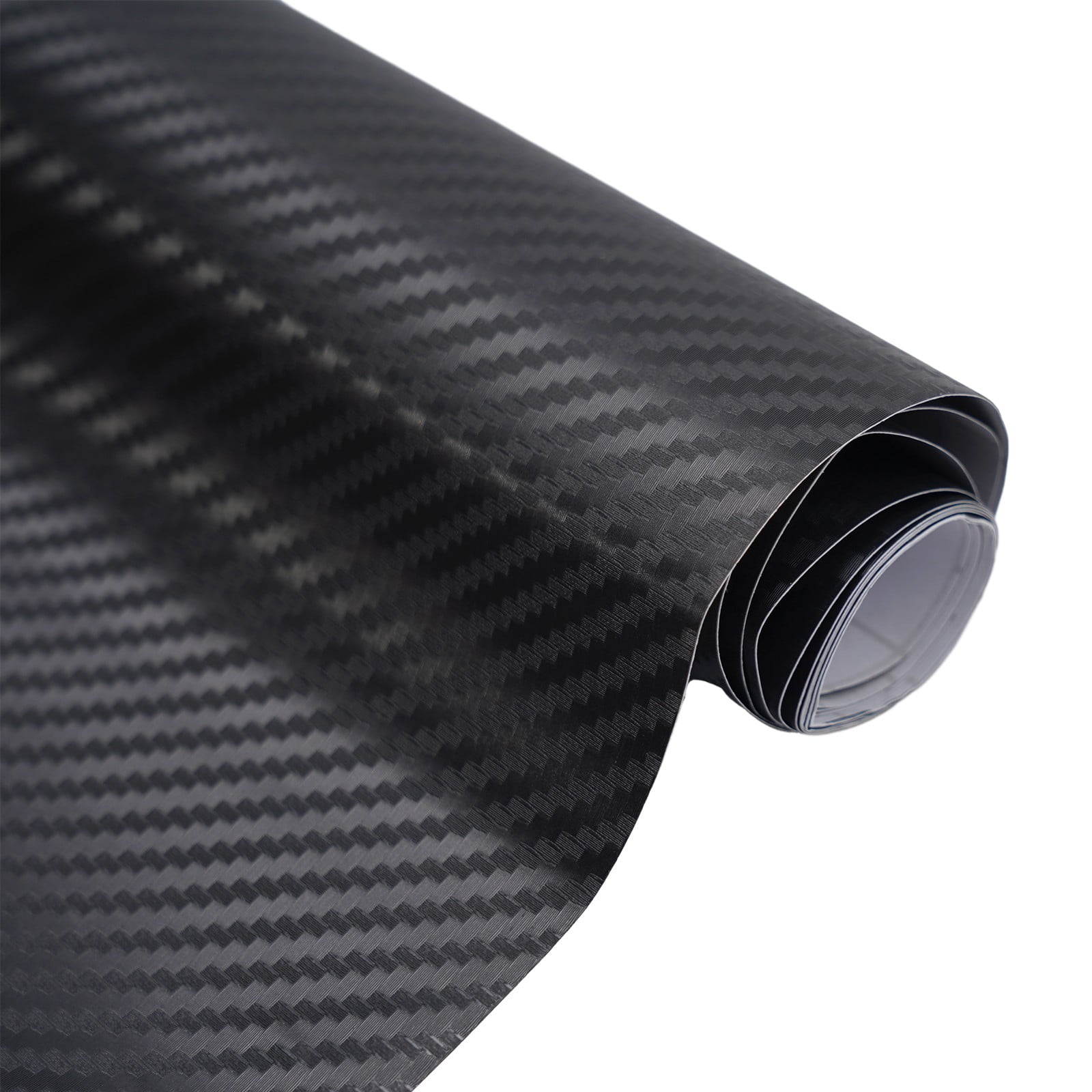 Black Matte Car Vinyl Sticker 3D Carbon Fiber Film Auto Wrapping Foil ...
