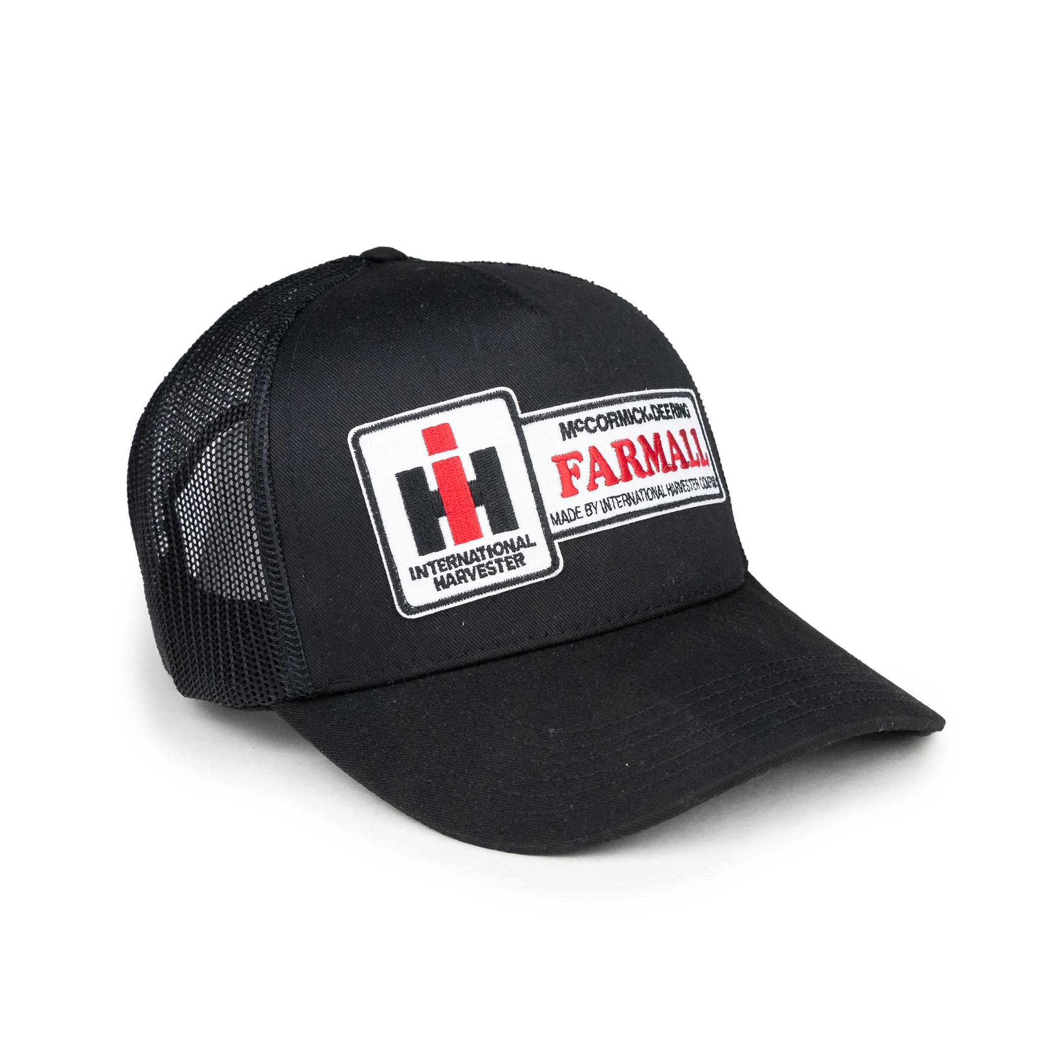 Black McCormick Deering Farmall Logo Mesh Back Trucker Hat FIH5BM ...