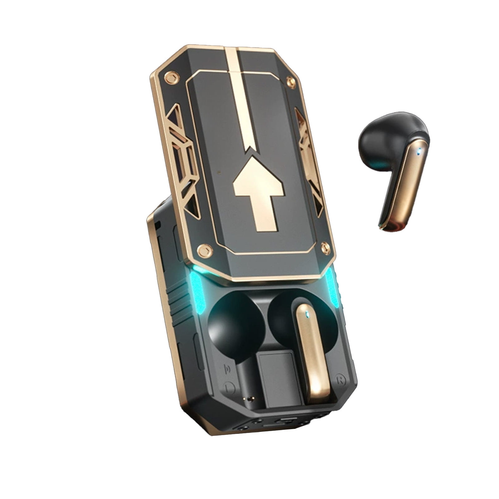 Black Mecha In-Ear Bluetooth Wireless Headset Noise Reduction Game ...