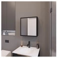 Black Medicine Cabinet with Mirror, 1 Door Bathroom Storage - Wall ...