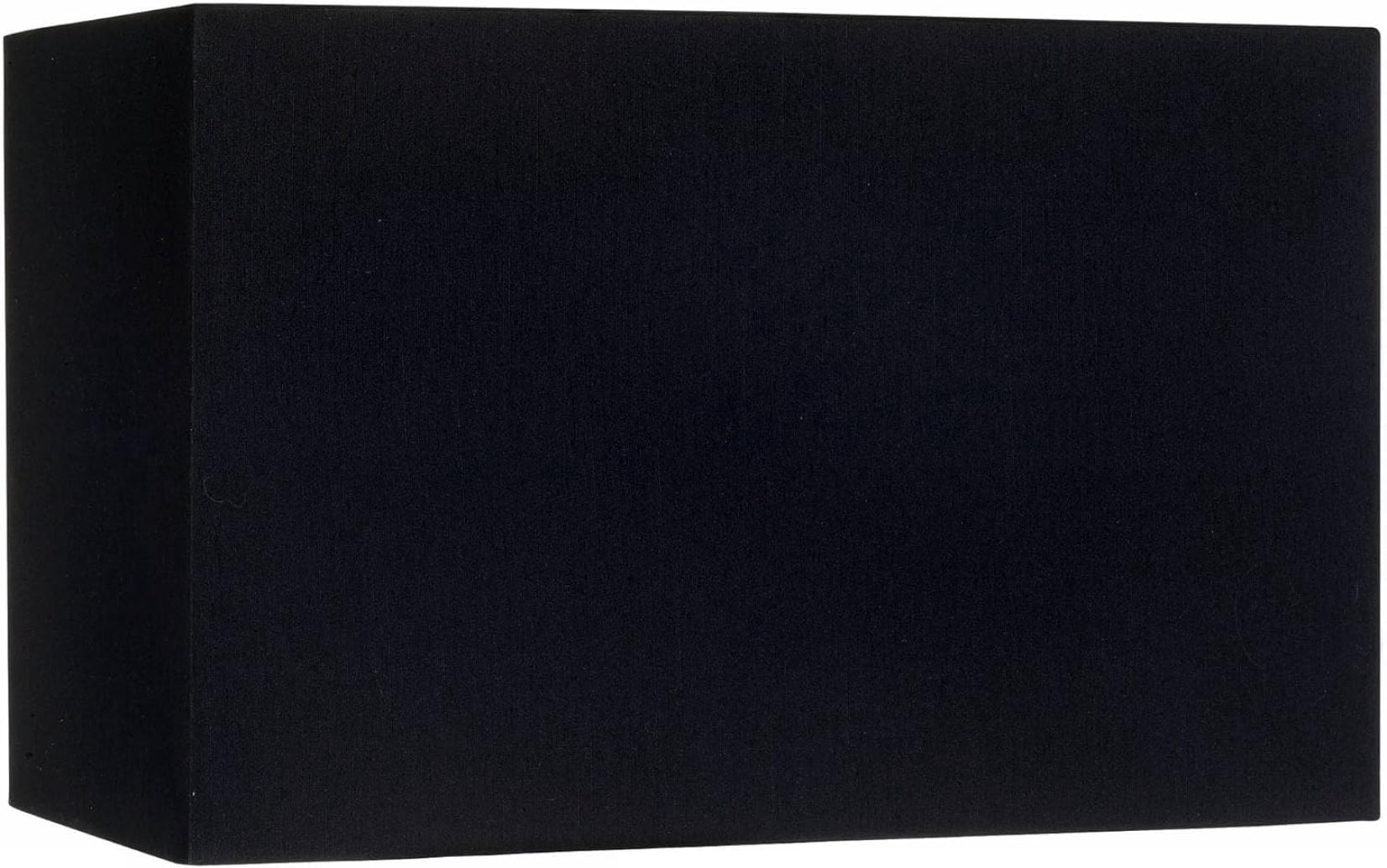 Black Medium Rectangular Hardback Lamp Shade 16" Wide x 8" Deep x 10 ...