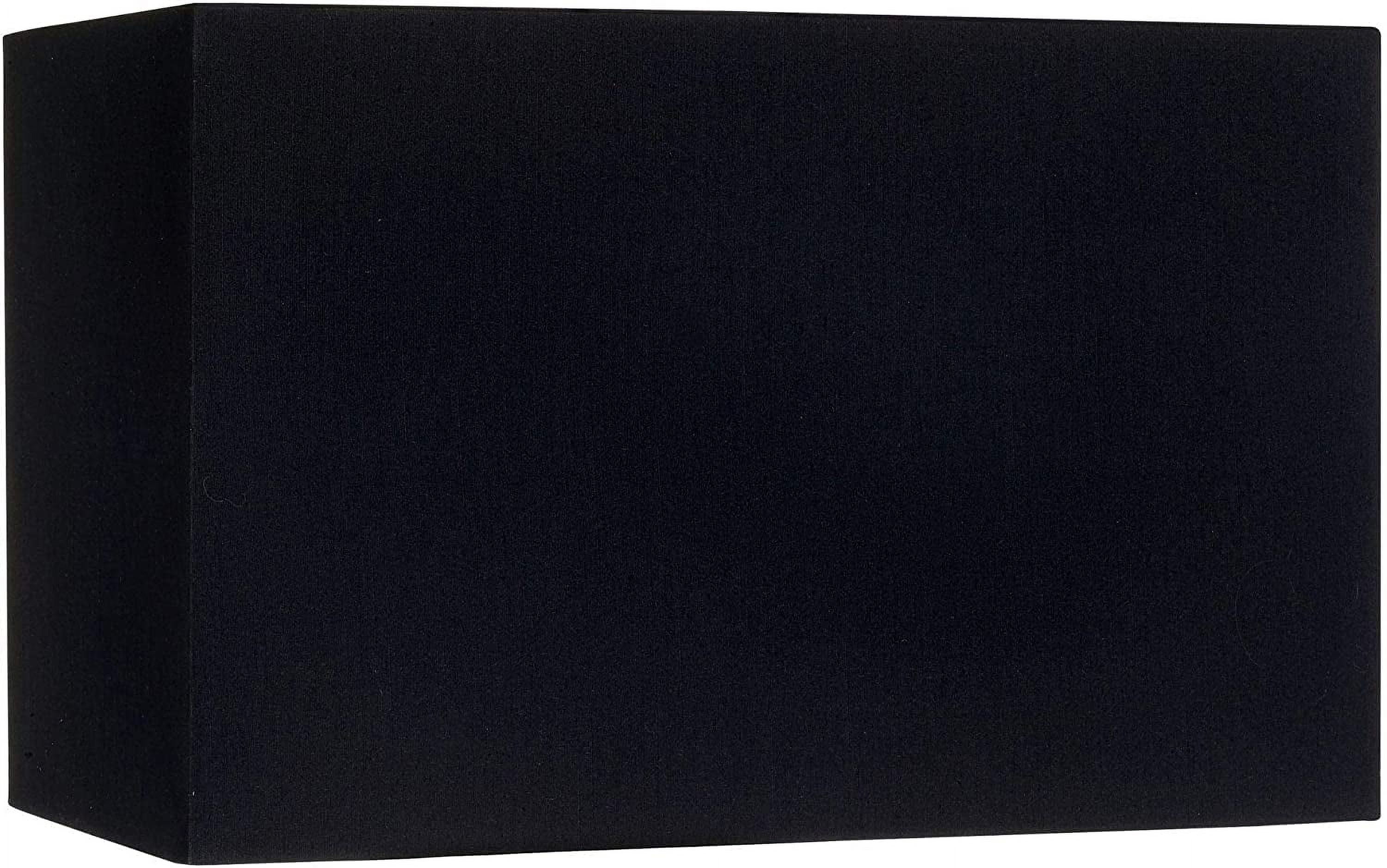 Black Medium Rectangular Hardback Lamp Shade 16" Wide x 8" Deep x 10 ...