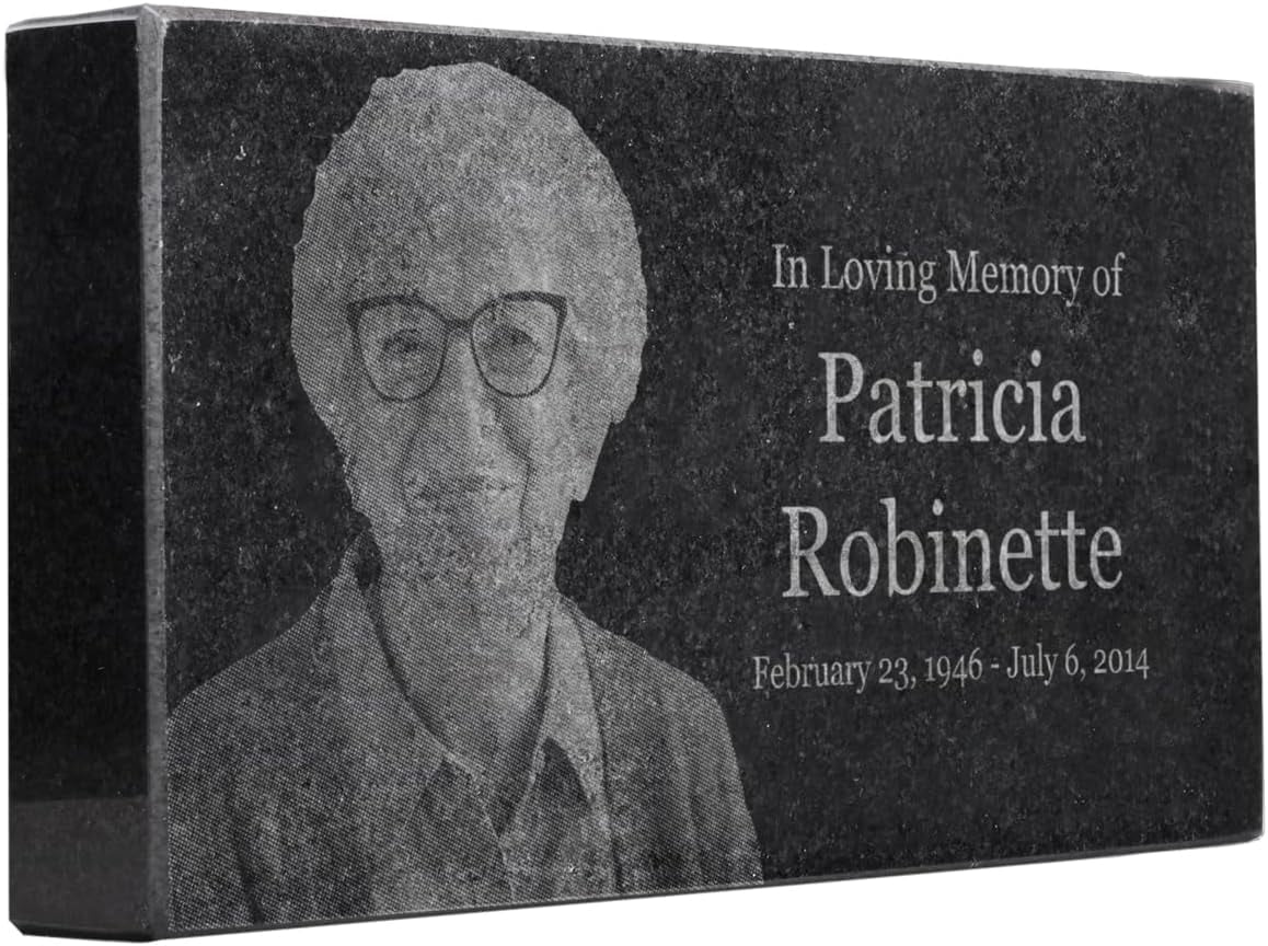 Black Memorial Headstone for Lost Loved Ones, Dogs, Cats, and Family ...