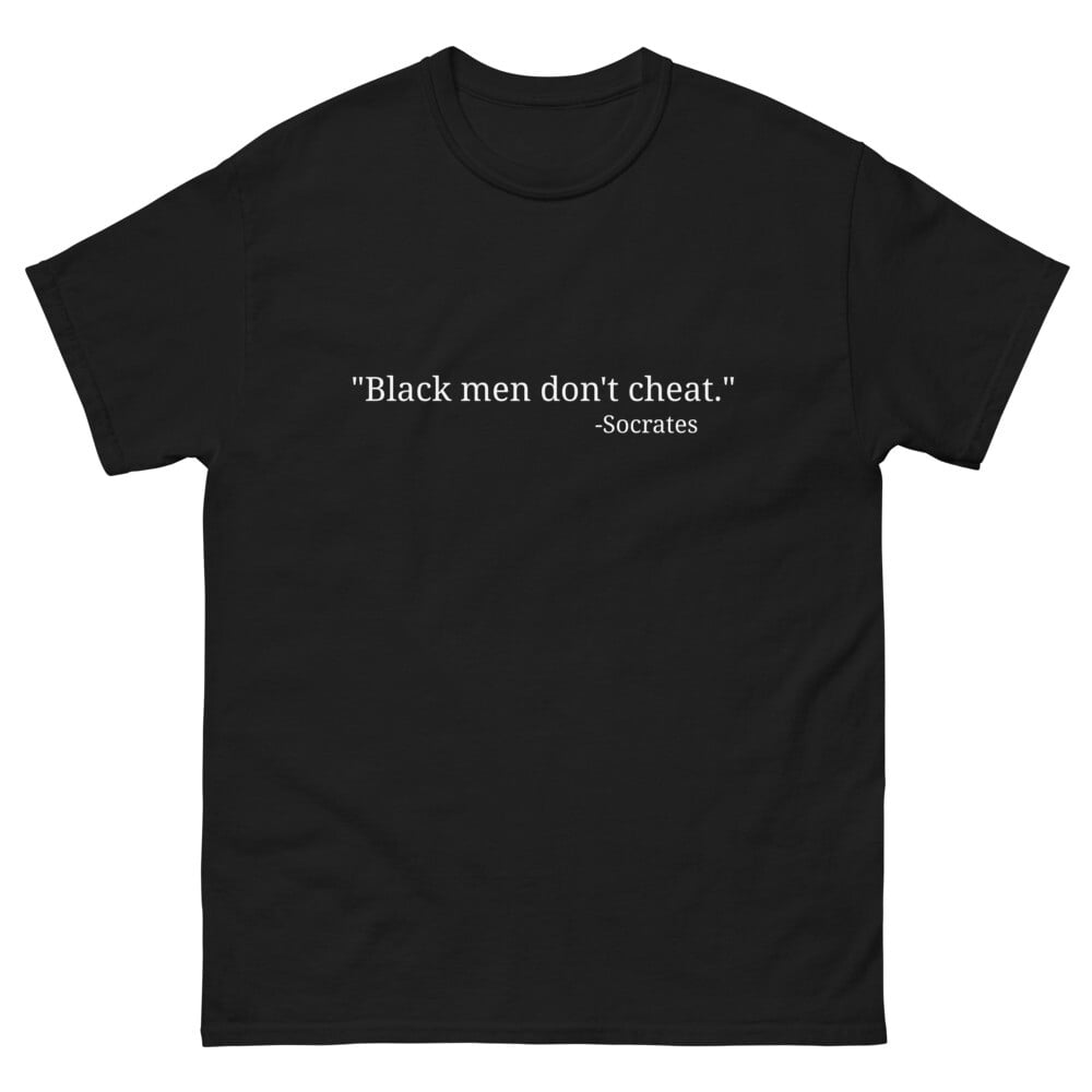 Black Men Don't Cheat Men's heavyweight tee - Walmart.com