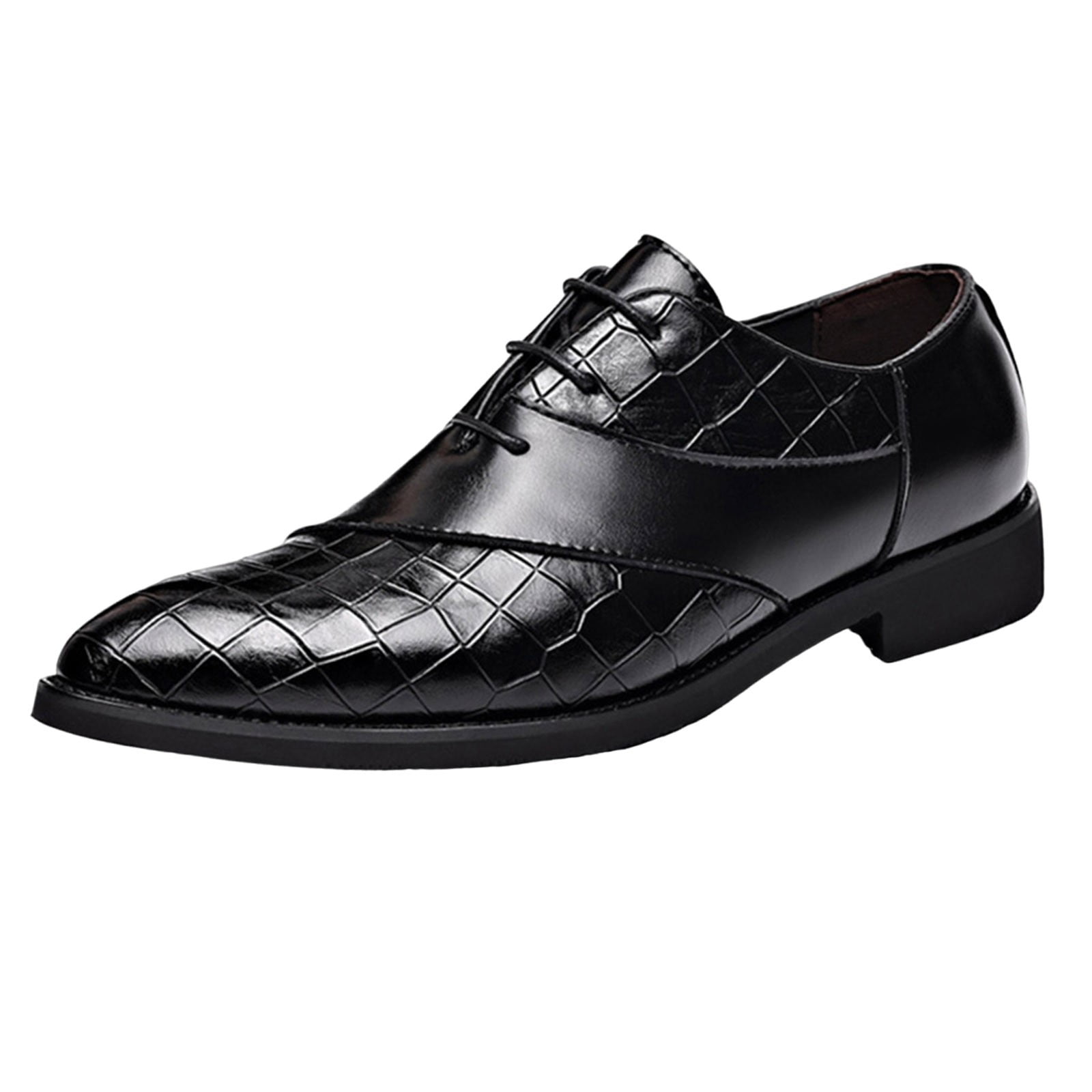 Black Men Fashion Summer Leather Footwear With Business Formal Style ...