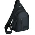 Black Men'S Chest Bag With External Usb Charging Port For Hiking Work ...