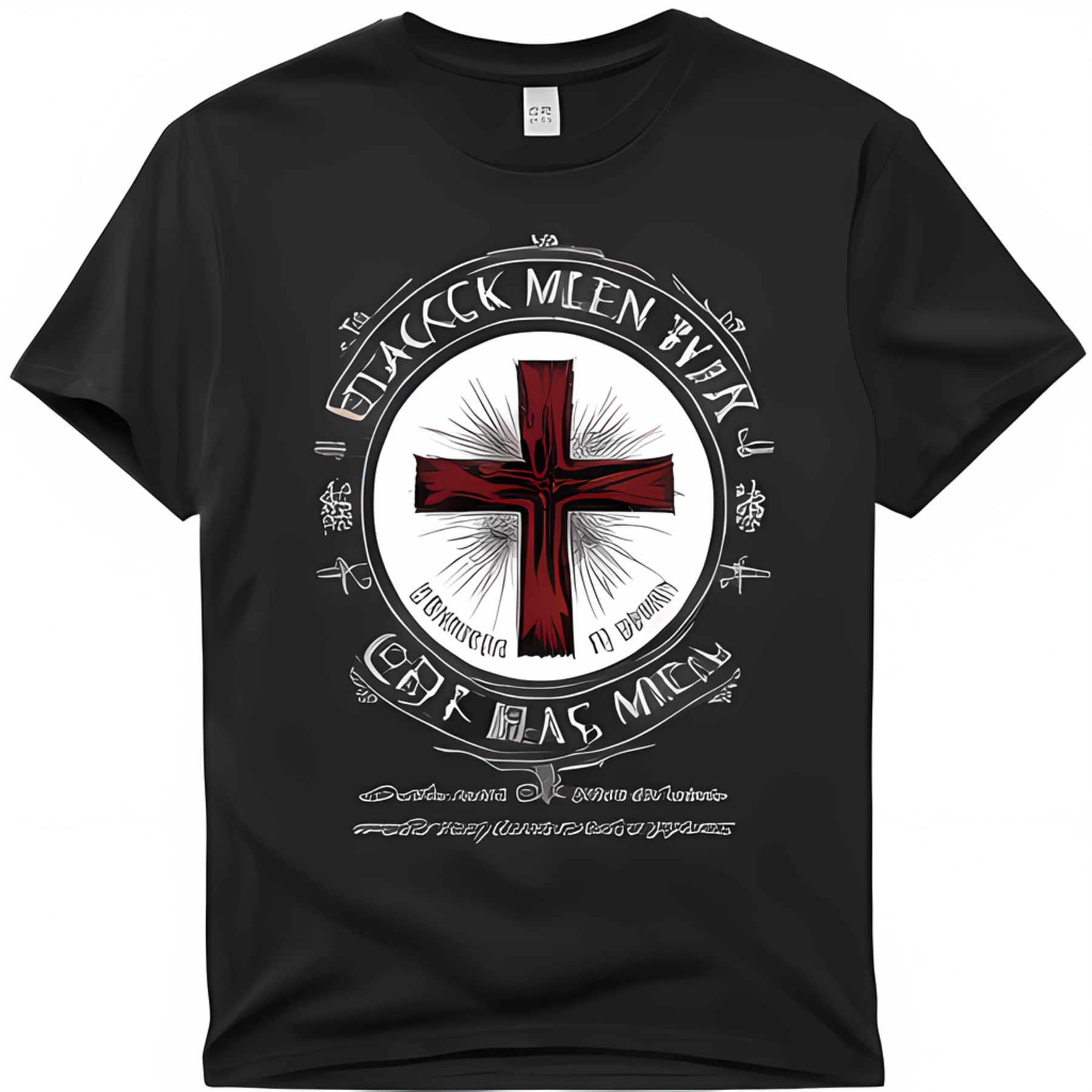 Black Men and Cross Unity T-Shirt Powerful Symbol Design - Walmart.com