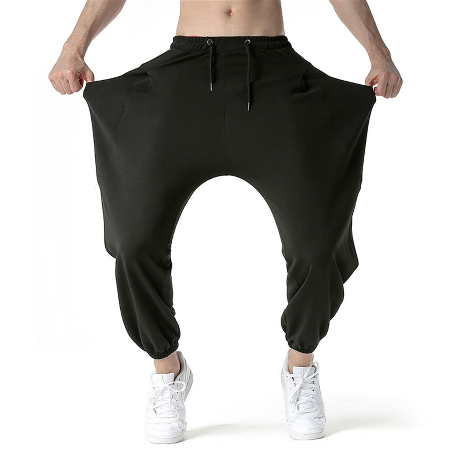 Black Mens Activewear Fashionable Casual Harlan Pants Men's Large ...
