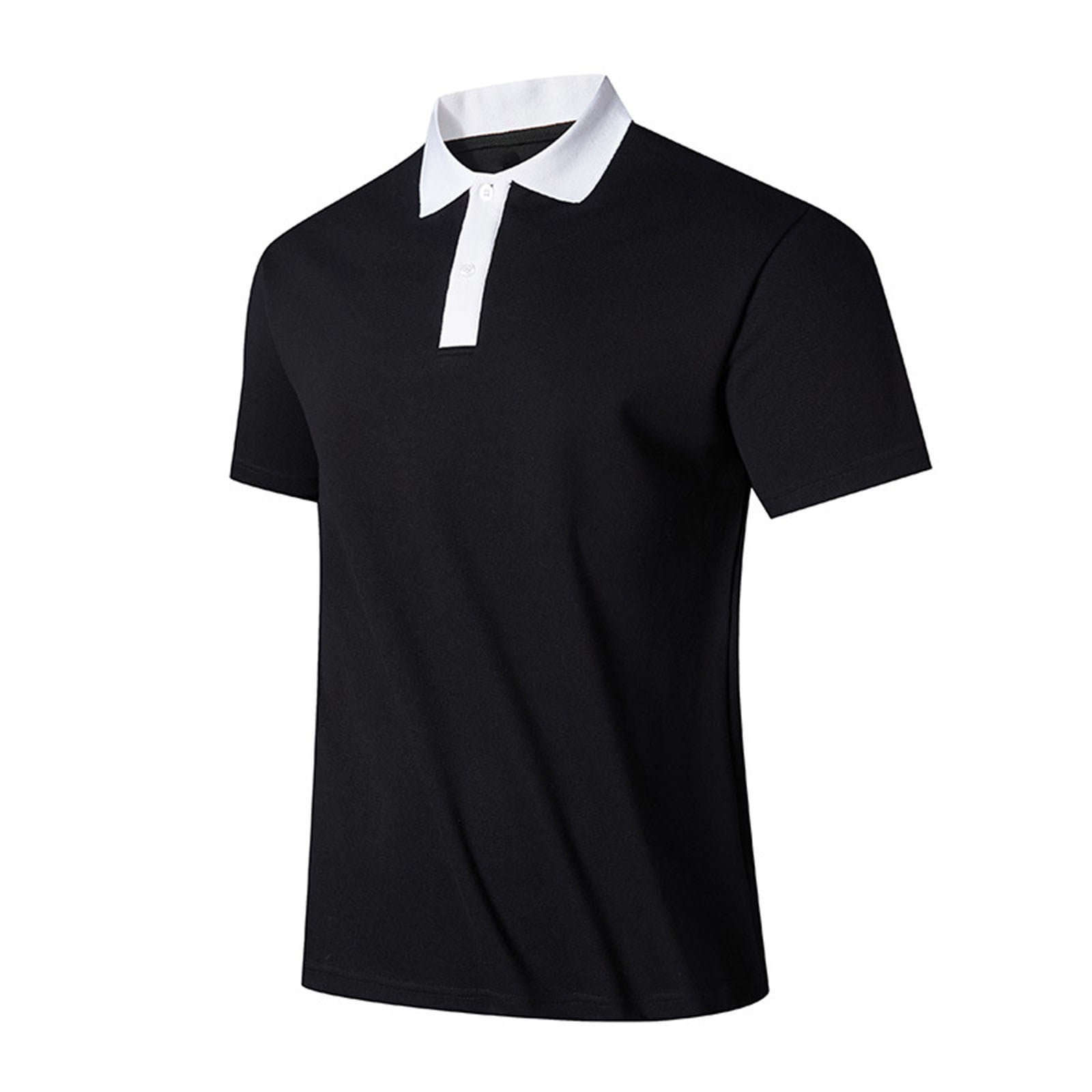 Black Mens Brunch Button Up T Shirts Short Sleeve Tops Tee for Man ...