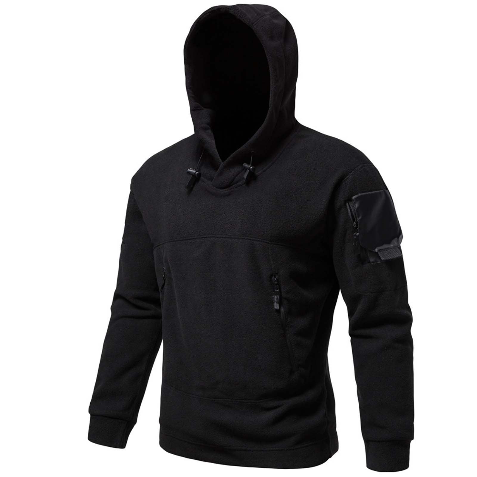 Black Mens Collared Neck Fleece Lined Sherpa Casual Zip Up Jacket ...